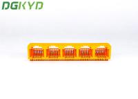 China Orange Unshielded RJ45 Multi Port Connector 8 Ports 8 Pin for Ethernet Switch 10/100/1000BASE-T for sale