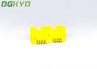 China 0.6U Dual Port RJ45 Jack 180 Degree Tongue 8 Pin Without LED 10/100/1000BASE-T for sale