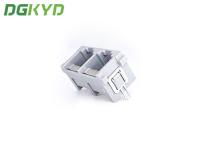 China Multi Port Surface Mount Rj45 Connector Gray Unshielded 8 pin DIP PCB Mount for sale