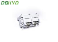 China Multi Port Surface Mount Rj45 Connector Gray Unshielded 8 pin DIP PCB Mount for sale