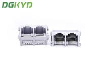 China Multi Port Surface Mount Rj45 Connector Gray Unshielded 8 pin DIP PCB Mount for sale