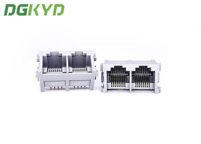 China Multi Port Surface Mount Rj45 Connector Gray Unshielded 8 pin DIP PCB Mount for sale