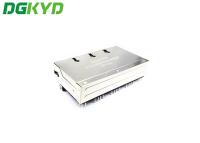 China Multi Port RJ45 Connector with Integrated Magnetics 8P12C PCB PoE Filter 1x4 Ports 265°C Soldering for sale