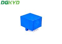 China DGKYD56221118IWD1DY1027 Single Port RJ45 Connector - 10/100/1000BASE-T, 8 Position, Blue PA46 Housing for sale