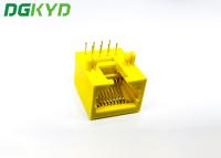 China DGKYD RJ45 Socket Connector 15.2×17.8×11.7mm Single Port Without Transformer for 10/100/1000BASE-T for sale
