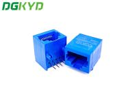 China 5621 Single Port RJ45 Socket Without Transformer - Blue PBT Connector for 10/100/1000BASE-T Ethernet with 350uH Inductance for sale