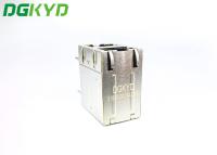 China 2 Port Rj45 Shielded Jack With Magnetic Right Angle Tilt Mounting for sale