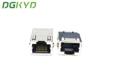 China Gigabit Ethernet Modular Jack Singleport Without Led Sinking Plate Chip Integrated Transformer 14pin for sale