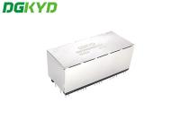 China DGKYD 5921 Shielded RJ45 Connector 2x4 Ports 180 Degree with LED Gold Plating for sale