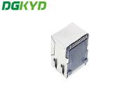 China Metal Shielded Rj45 Connector Modular Wall Jack 8pin Single Port With LED for sale