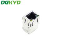 China Metal Shielded Rj45 Connector Modular Wall Jack 8pin Single Port With LED for sale