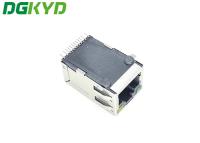 China Metal Shielded Rj45 Connector Modular Wall Jack 8pin Single Port With LED for sale