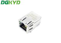 China Metal Shielded Rj45 Connector Modular Wall Jack 8pin Single Port With LED for sale