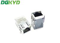 China Metal Shielded Rj45 Connector Modular Wall Jack 8pin Single Port With LED for sale