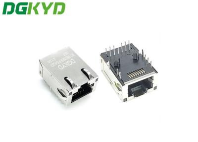 China Single Port 100M Integrated Transformer Ethernet Filter With 12Pin RJ45 Network Interface for sale