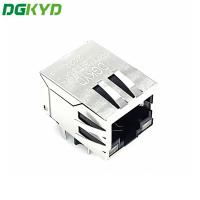 China Single Port RJ45 Female Connector 8P8C 10/100 Base-T with LEDs for sale