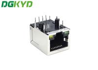 China RJ45 8P8C Single Network Port Female Socket Connectors 8Pin PCB Mount for sale
