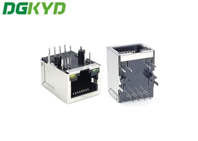 China RJ45 8P8C Single Network Port Female Socket Connectors 8Pin PCB Mount for sale