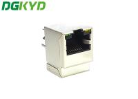 China Single Port Rj45 Connector Plug G/Y Led Ethernet Surface Mount Board Pcb Metal Shielded for sale