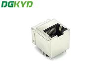China Single Port Rj45 Connector Plug G/Y Led Ethernet Surface Mount Board Pcb Metal Shielded for sale