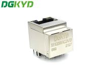 China Single Port Rj45 Connector Plug G/Y Led Ethernet Surface Mount Board Pcb Metal Shielded for sale