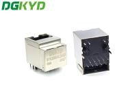 China Single Port Rj45 Connector Plug G/Y Led Ethernet Surface Mount Board Pcb Metal Shielded for sale