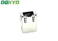 China DGKYD811Q487FN5A2DB057 Shielded RJ45 Modular Jack 8P12 with LED for 10/100/1000BASE-T Ethernet for sale