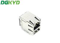 China 1000 Base-T Single Port RJ45 USB2.0 Jack Socket Connector with 100Ω Impedance and 2250VDC Rating for sale