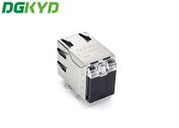 China 1000 Base-T Single Port RJ45 USB2.0 Jack Socket Connector with 100Ω Impedance and 2250VDC Rating for sale