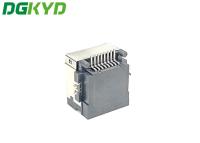 China LCP RJ45 Female Connector 8 Pin SMD Sinking on Board 8mm Height 10/100/1000BASE-T for sale