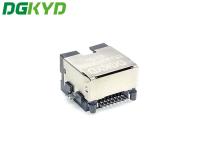 China LCP RJ45 Female Connector 8 Pin SMD Sinking on Board 8mm Height 10/100/1000BASE-T for sale