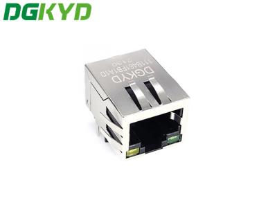 China DGKYD 1x1 Port 1000 Base-T RJ45 Tab Down Ethernet Connector with Magnetics for sale