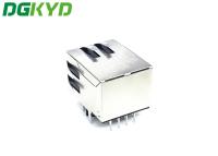 China DGKYD 1x1 Port 1000 Base-T RJ45 Tab Down Ethernet Connector with Magnetics for sale
