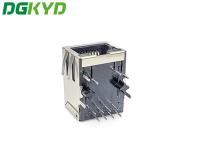 China DGKYD 1x1 Port 1000 Base-T RJ45 Tab Down Ethernet Connector with Magnetics for sale