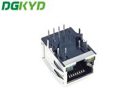 China DGKYD 1x1 Port 1000 Base-T RJ45 Tab Down Ethernet Connector with Magnetics for sale