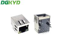 China DGKYD 1x1 Port 1000 Base-T RJ45 Tab Down Ethernet Connector with Magnetics for sale