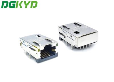China Metal Shielded Extra Low Profile SMT Cat5 Rj45 Modular Jack DIP Mount for sale