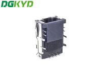 China Metal Shielded Extra Low Profile SMT Cat5 Rj45 Modular Jack DIP Mount for sale