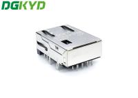 China Metal Shielded Extra Low Profile SMT Cat5 Rj45 Modular Jack DIP Mount for sale