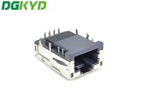 China Metal Shielded Extra Low Profile SMT Cat5 Rj45 Modular Jack DIP Mount for sale