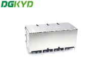 China 2x4 Multi Port Gigabit RJ45 Network Socket with Integrated Filter 350μH Inductance 265°C Soldering for sale