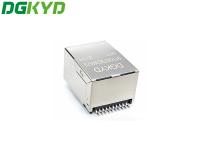 China TAB-UP Gigabit RJ45 Network Connector with Integrated Transformer 350μH Inductance 265°C Wave Soldering for sale