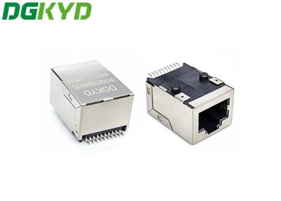 China TAB-UP Gigabit RJ45 Network Connector with Integrated Transformer 350μH Inductance 265°C Wave Soldering for sale