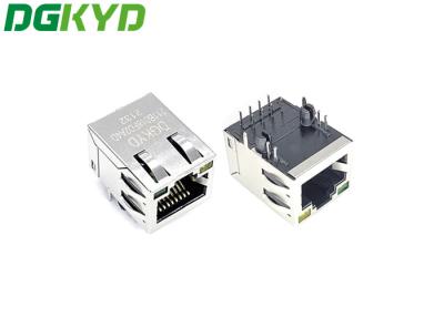 China DGKYD211B018FD2A4D standard RJ45 Connector With Light And Shielding 8Pin 100M Integrated Filter for sale