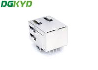 China DGKYD211B018FD2A4D standard RJ45 Connector With Light And Shielding 8Pin 100M Integrated Filter for sale