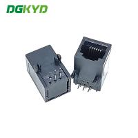 China 5921 Full Plastic RJ11 6P6C Cable Connector with Stiffener - 100Ω Impedance, 1.5Ω DC Resistance for sale