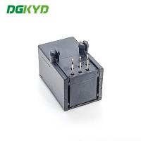 China 5921 Full Plastic RJ11 6P6C Cable Connector with Stiffener - 100Ω Impedance, 1.5Ω DC Resistance for sale