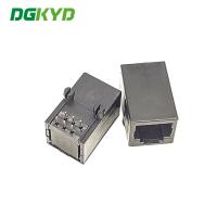China 5921 Full Plastic RJ11 6P6C Cable Connector with Stiffener - 100Ω Impedance, 1.5Ω DC Resistance for sale