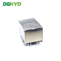 China Gigabit RJ45 Connector Socket 8P10C Right Angle 90 Degree with LED Indicators and 100 Ohm Impedance for sale