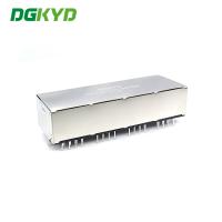 China Network Integrated Filter RJ45 Shielded Connector 1X4  8P8C 6U DIP PCB Mount Style for sale